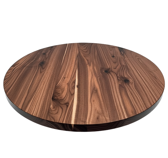 36" Solid Walnut Round Tabletop – The Canadian Table Company